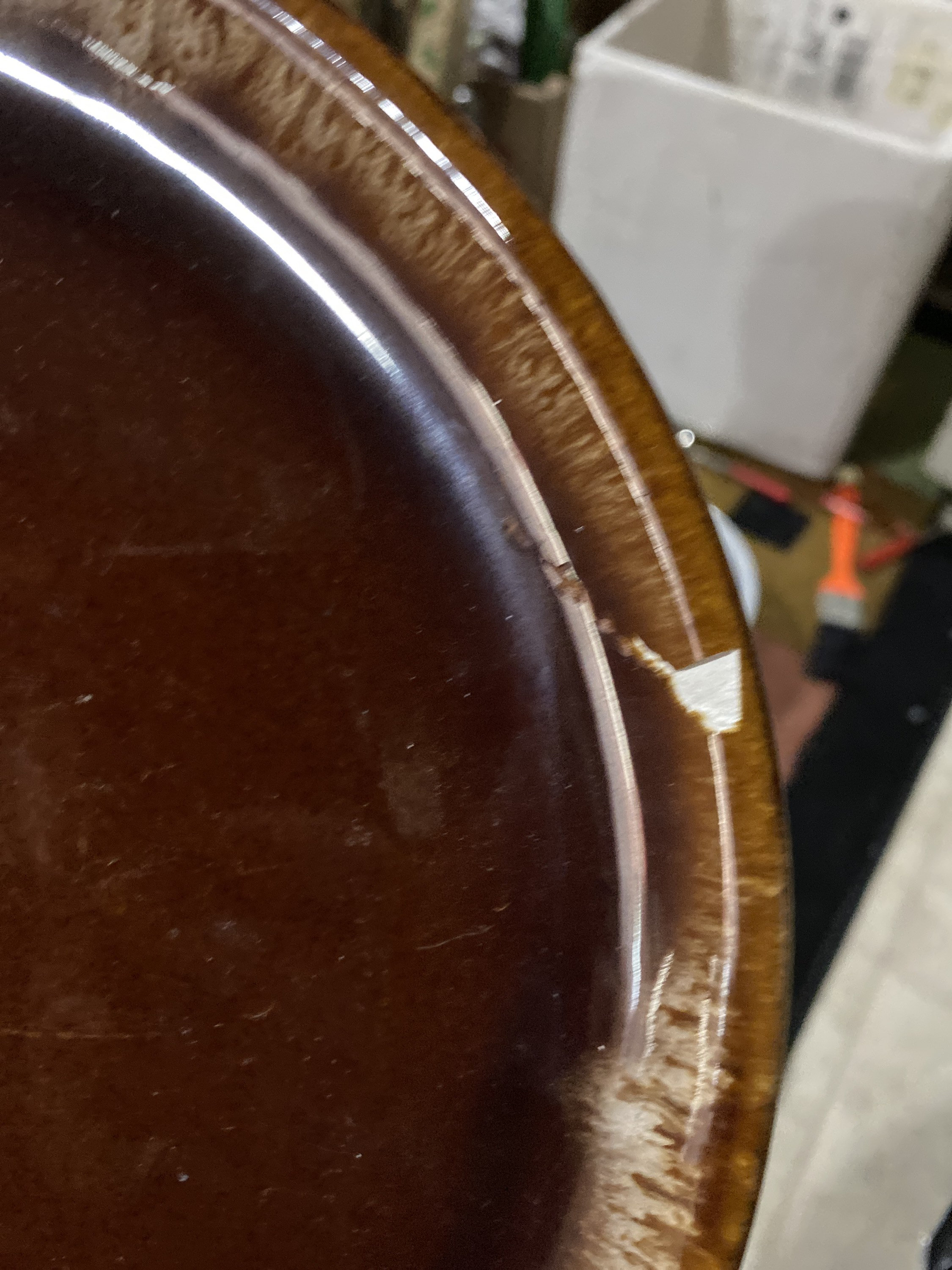 Brown drip dinnerware lot | Etsy