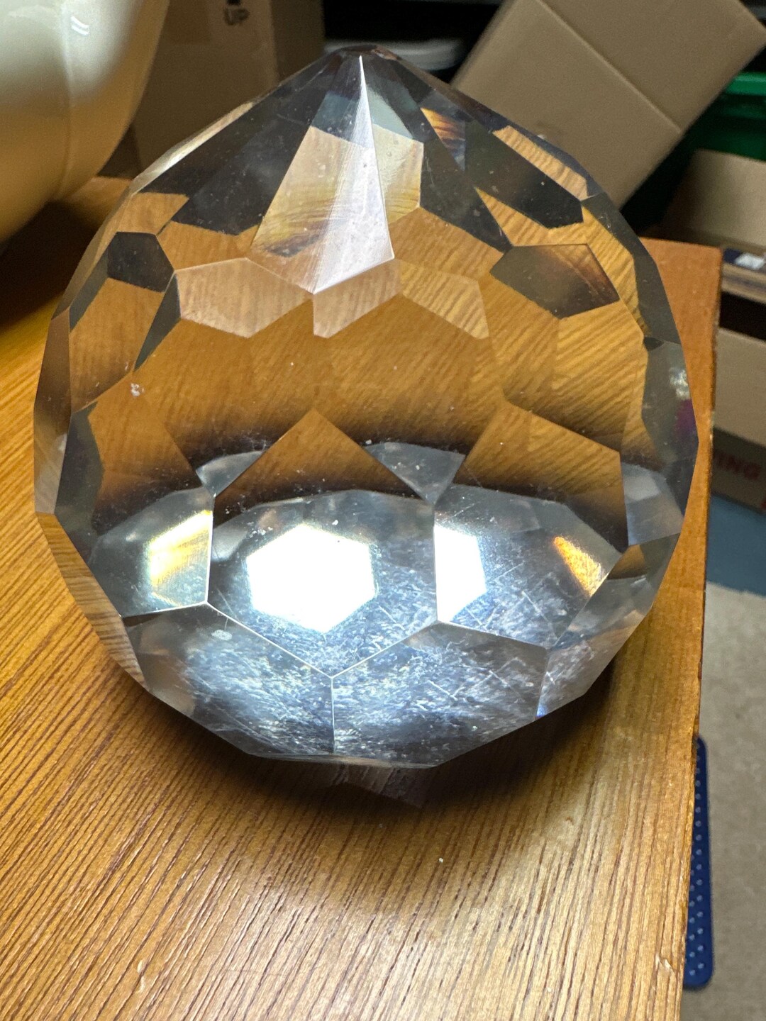 Beautiful Glass Prism Paperweight - Etsy