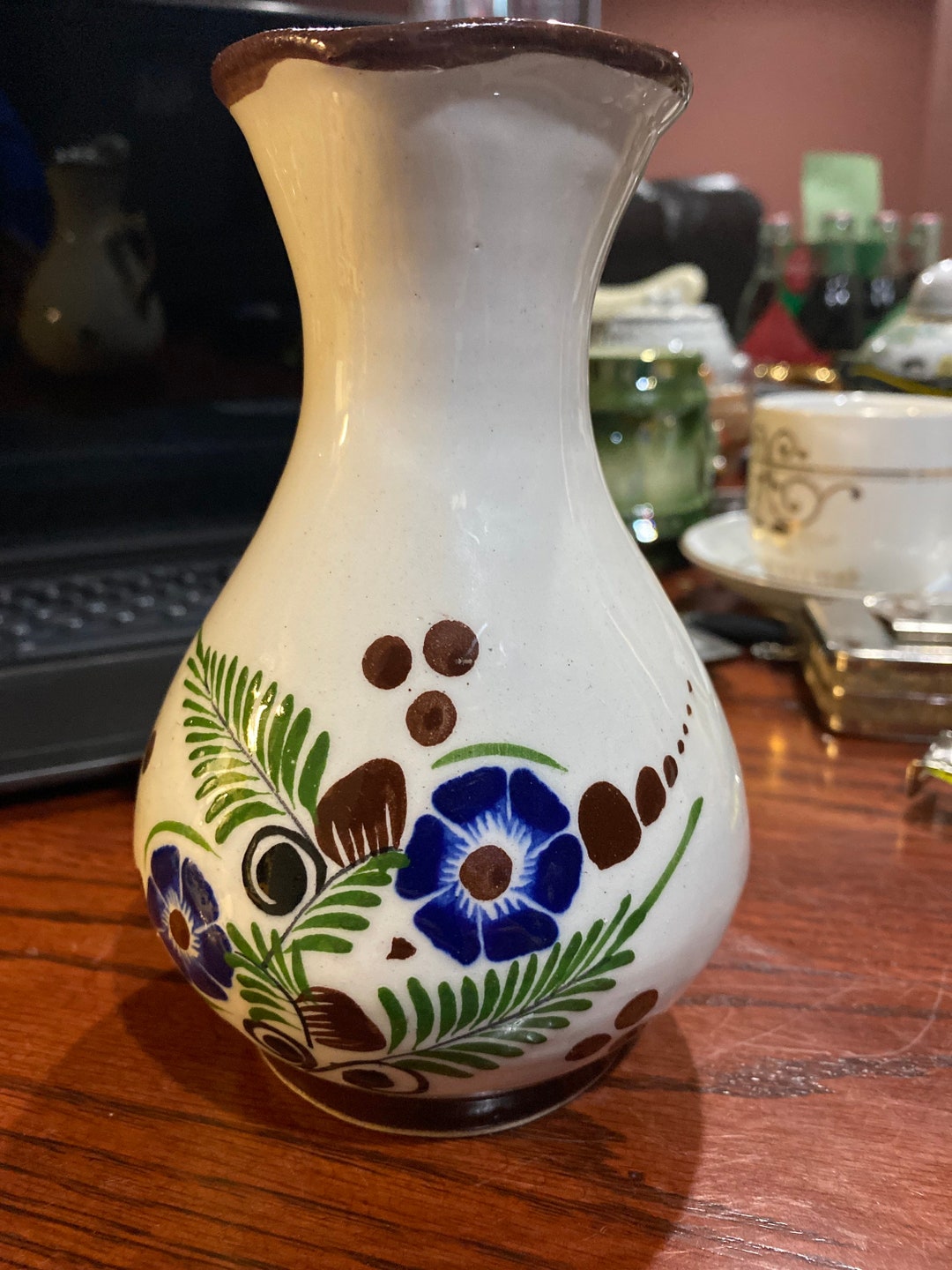 Hand Painted Ceramic Pitcher From Mexico - Etsy