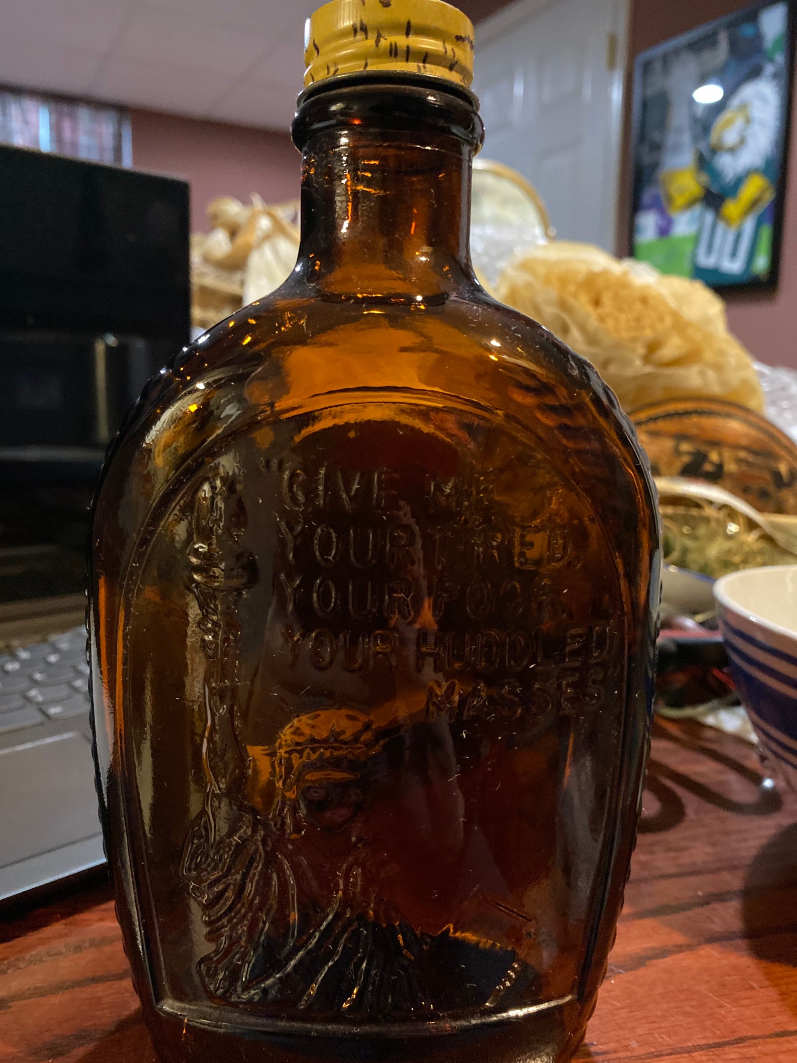 Vintage Log Cabin Bicentennial Bottle - Etsy