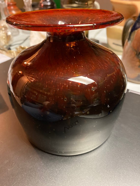 Home & Living Vases Home Décor Vintage PLUS Norway blown glass vase ...