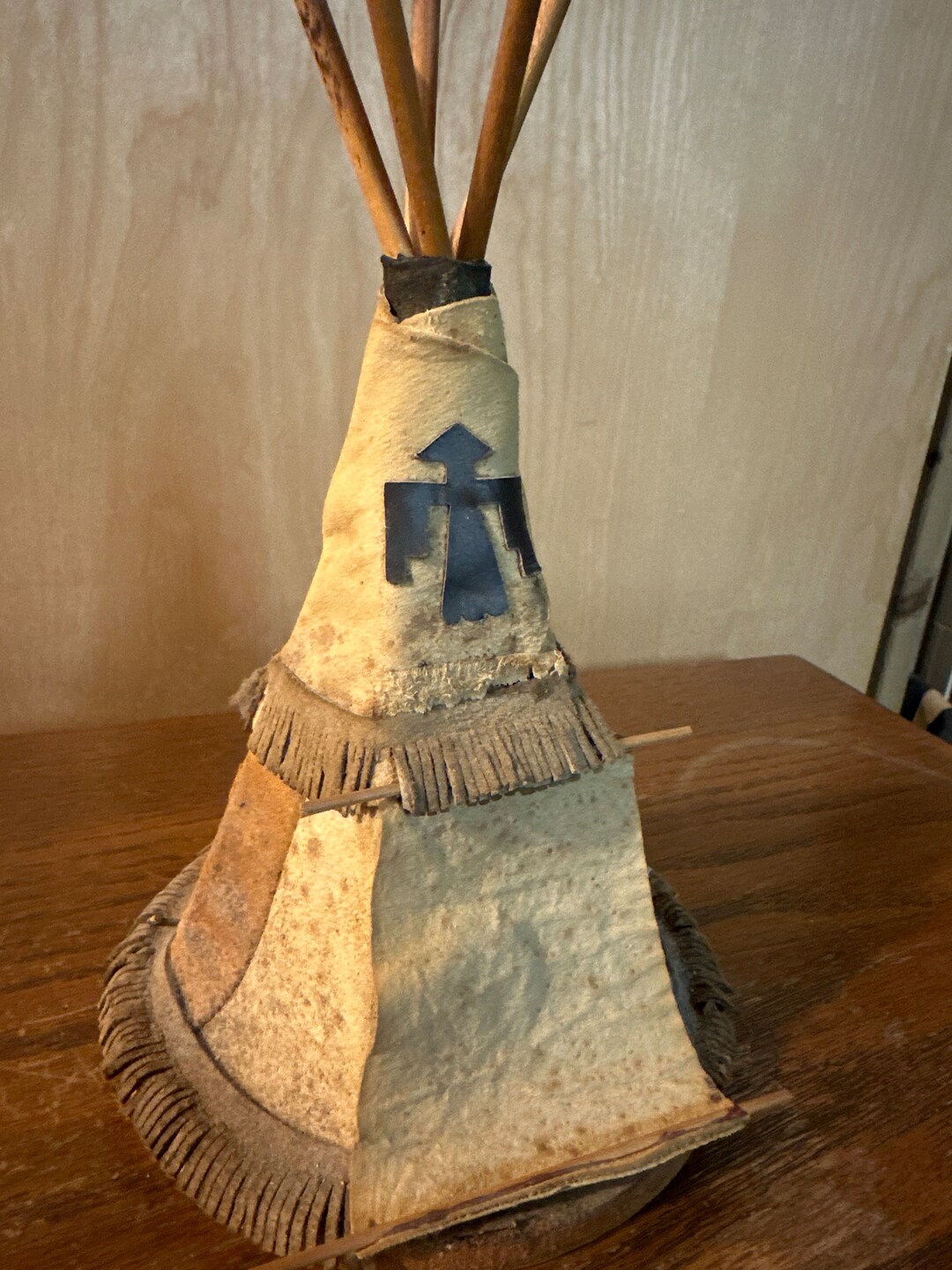 Leather and Wood Teepee - Etsy