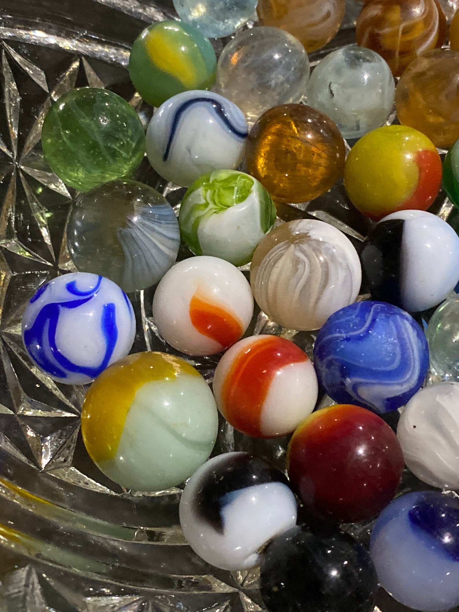 Lot of vintage glass marbles | Etsy