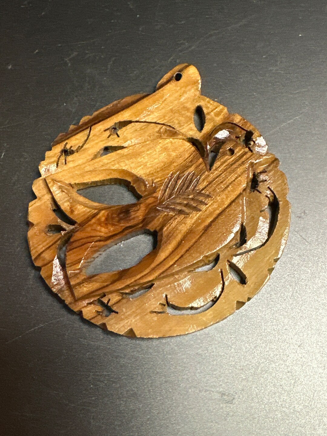 Hand Carved Wood Pendant - Etsy