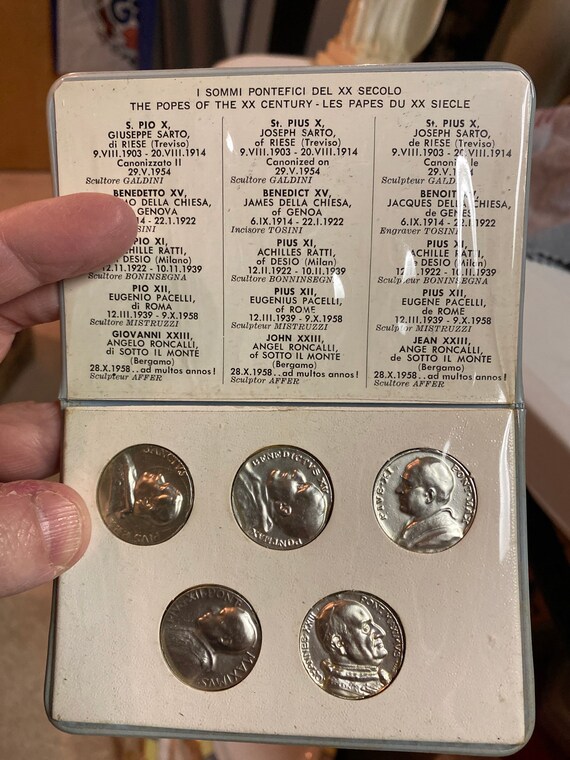 Popes of XX Century Coin Set | Etsy