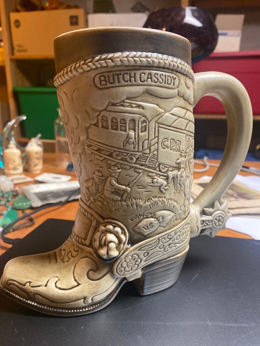 Ceramarte Butch Cassidy Boot Stein - Etsy