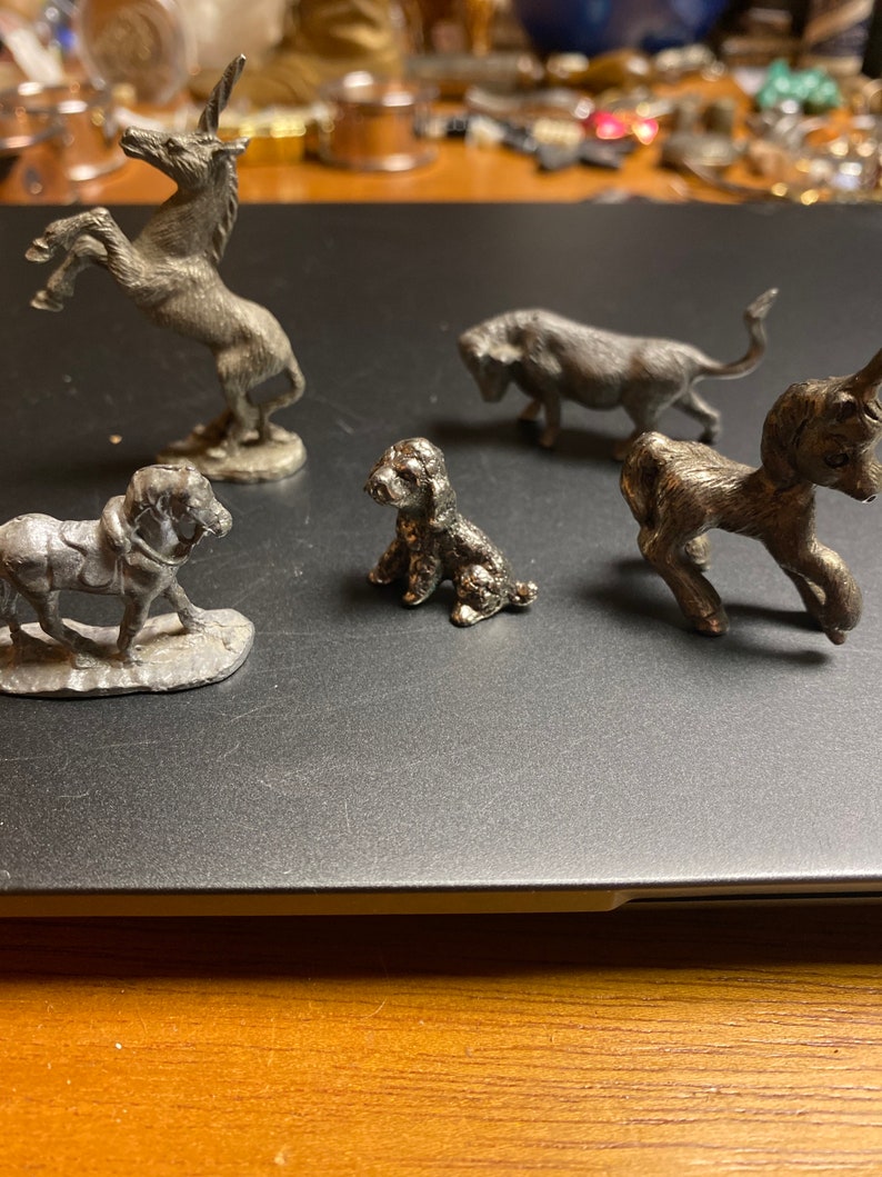 Collection of Miniature Metal Animals - Etsy