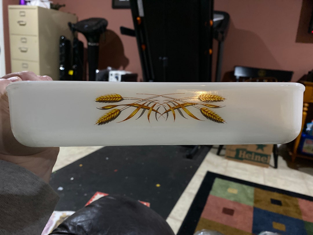 Fire King 410 Casserole Dish Wheat Design - Etsy New Zealand