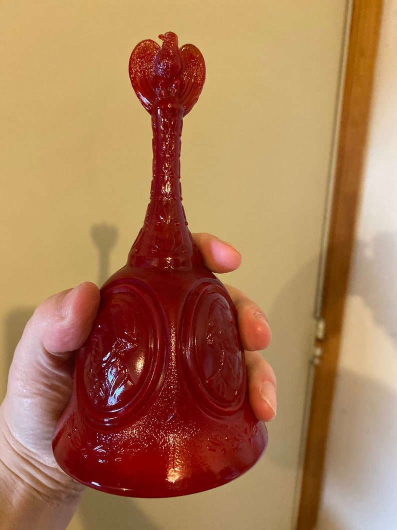 Fenton Red Glass Bicentennial Bell - Etsy
