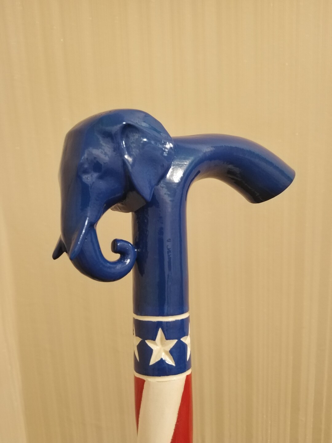 Handmade Elephant Cane USA Flag Style Cane Repablican Cane - Etsy