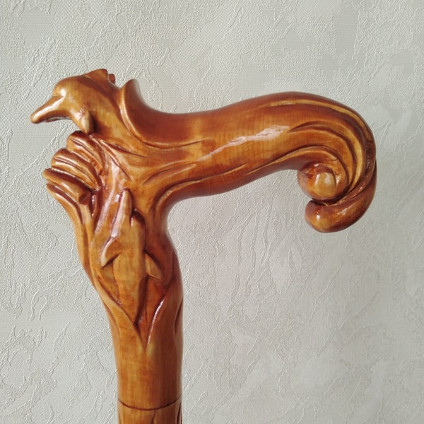Carved Walking Cane - Etsy