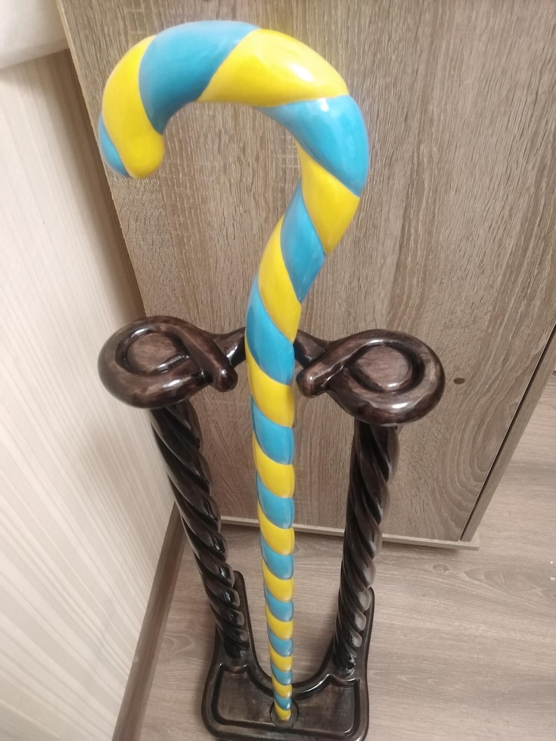 Hand-carved Wooden Walking Cane Stand – Elegant Floor Display Rack ...