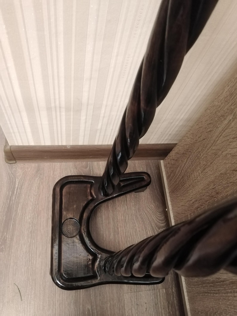 Hand-carved Wooden Walking Cane Stand – Elegant Floor Display Rack ...