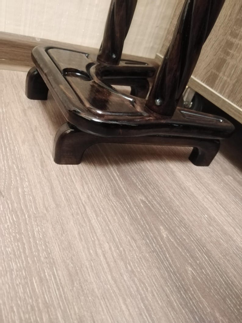 Hand-carved Wooden Walking Cane Stand – Elegant Floor Display Rack ...
