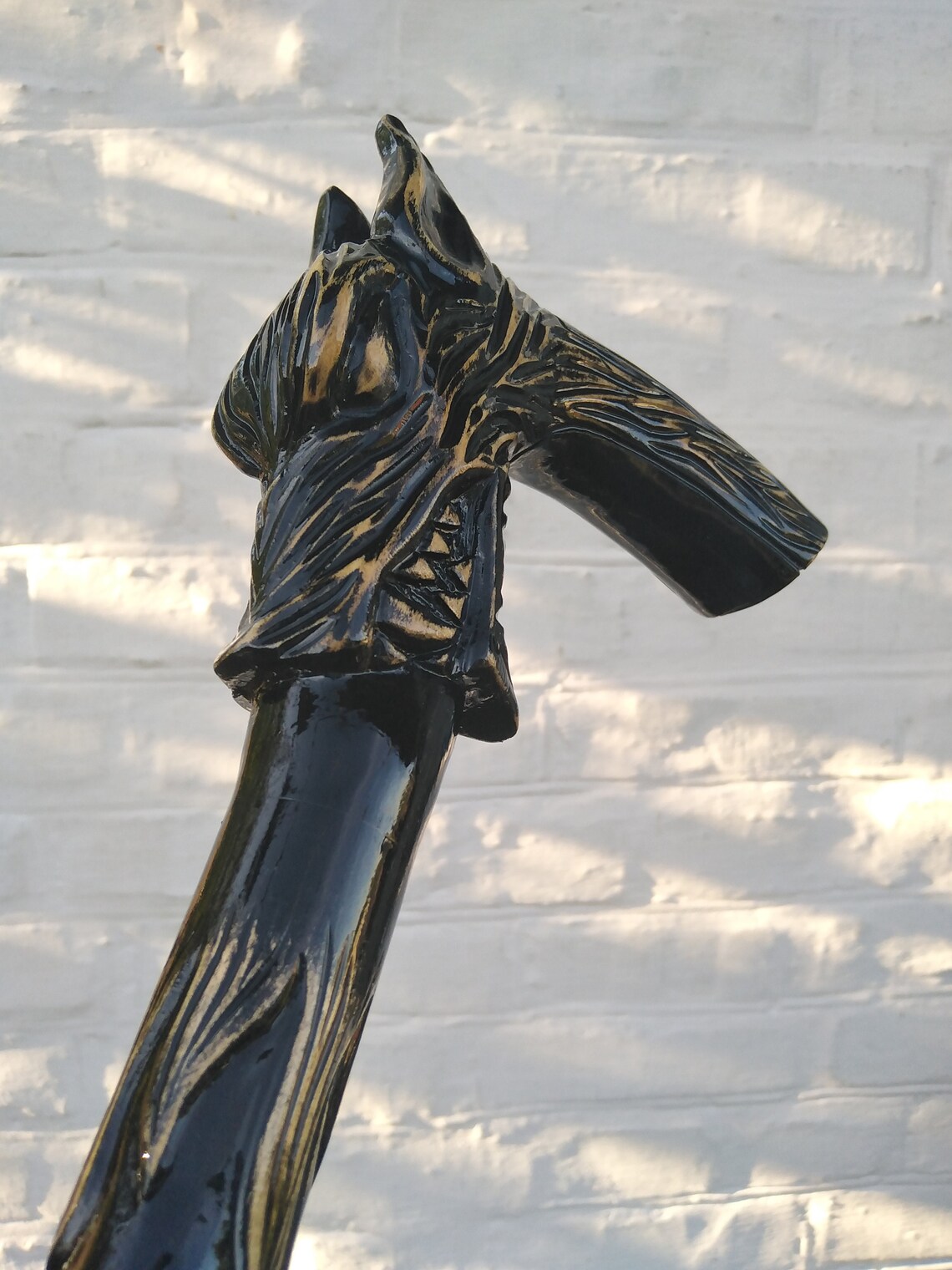 Hand Carved Walking Sticks Wooden Unique Walking Cane Wolf - Etsy