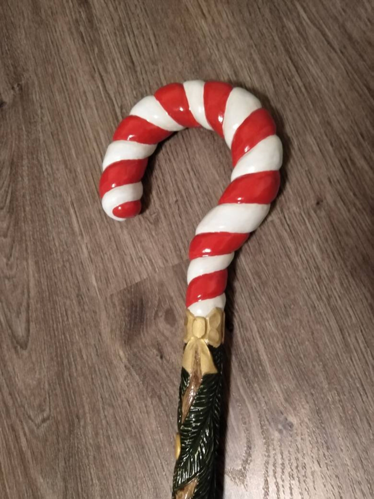 Hand Carved Christmas Walking Cane: Unique Wooden Hiking Stick - Etsy