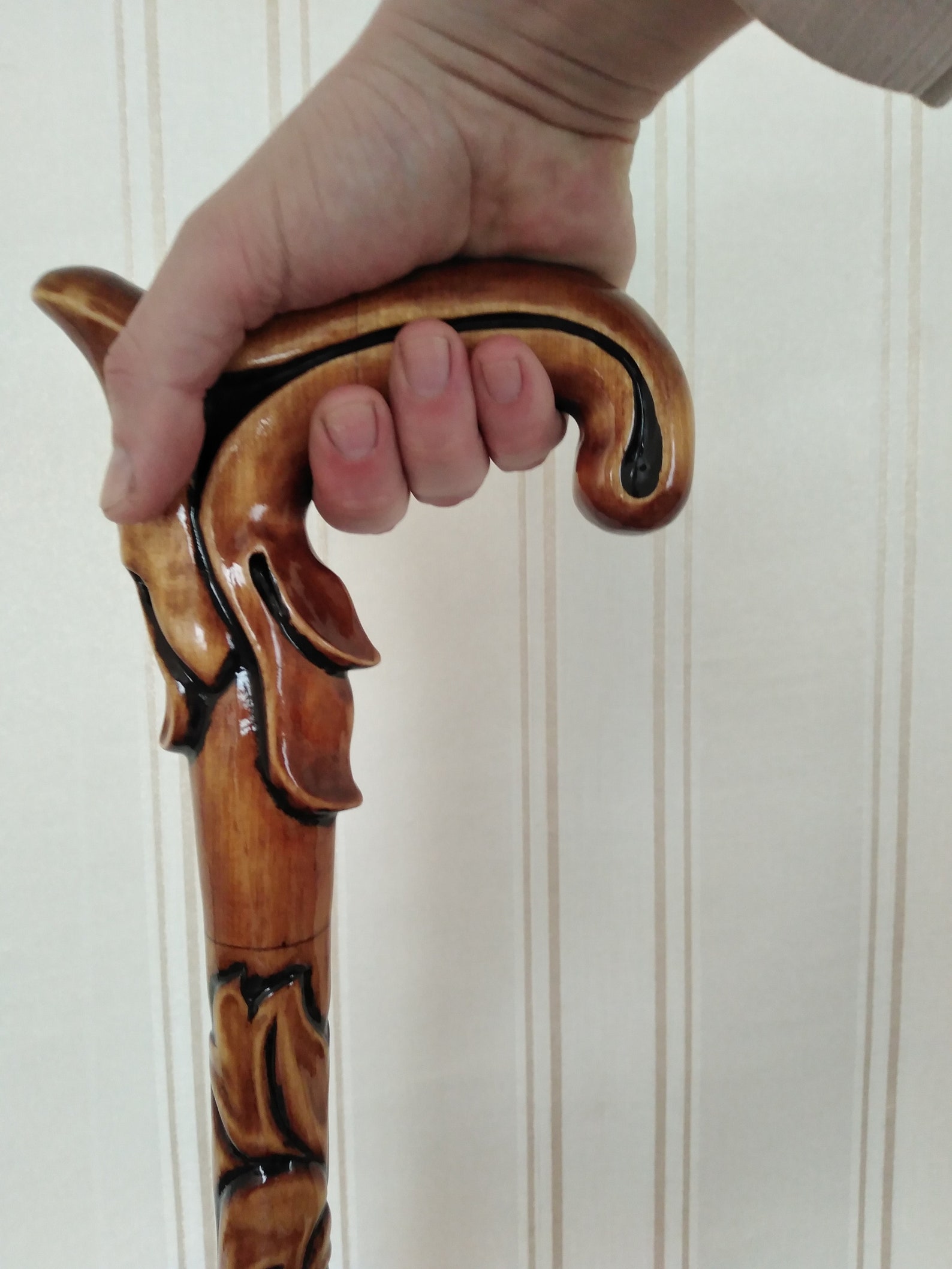 Hand Carved Walking Sticks Wooden Walking Canes Unique Walking - Etsy