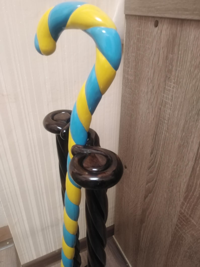 Hand-carved Wooden Walking Cane Stand – Elegant Floor Display Rack ...
