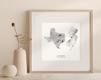 Long Distance Poster - Etsy