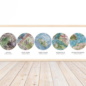 Custom Map Print 5 Locations | Personalized Maps Canvas | Custom Map ...