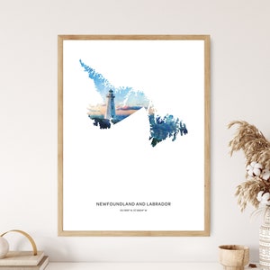 Newfoundland and Labrador Print | Newfoundland Watercolor ...