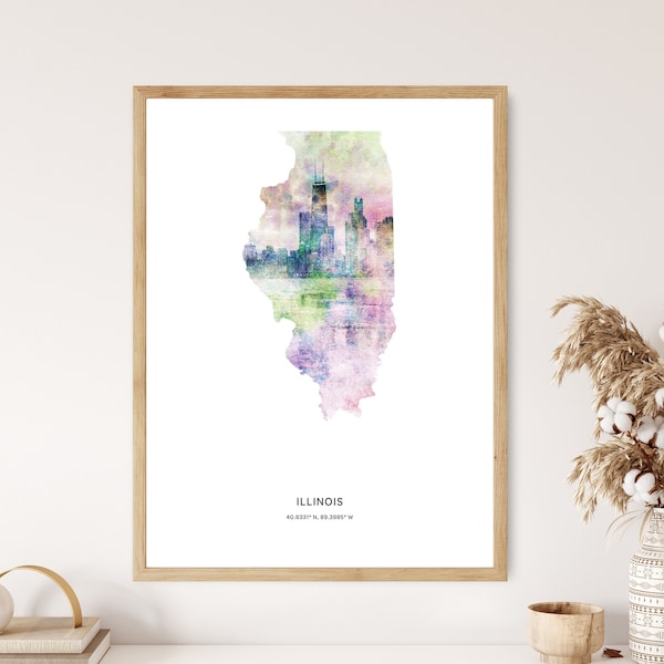 Illinois Poster - Etsy