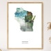 Wisconsin Print | Wisconsin Watercolor Print | Wisconsin Canvas ...