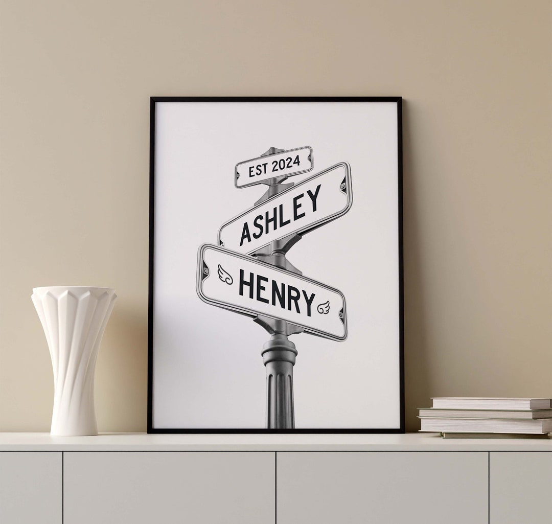 Custom Road Sign Poster | Street Sign Poster | Personalized Road Sign ...
