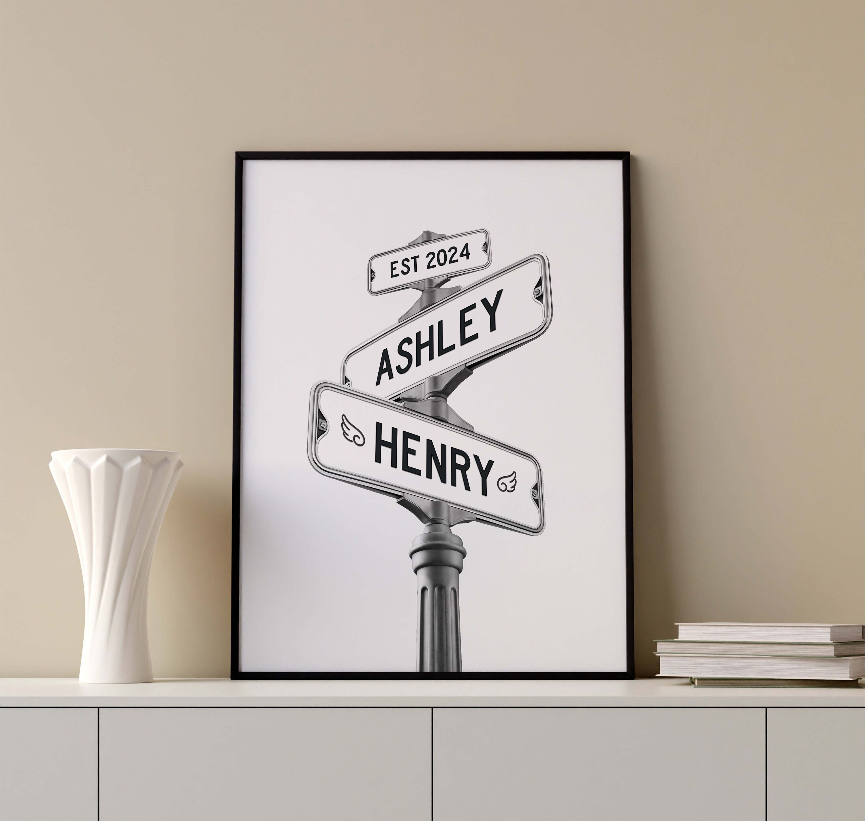 Custom Road Sign Poster | Street Sign Poster | Personalized Road Sign ...