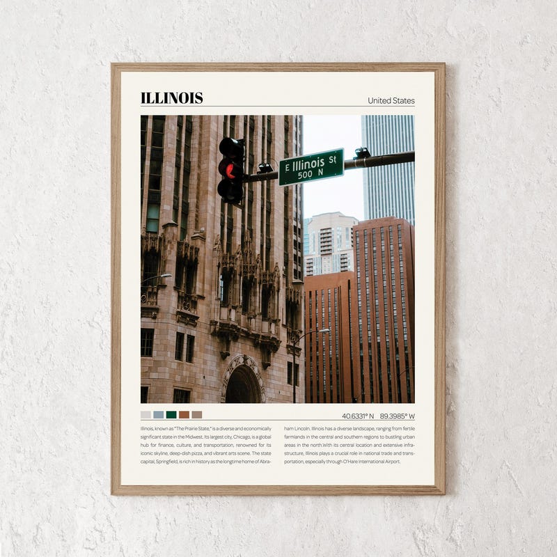 Illinois Poster - Etsy
