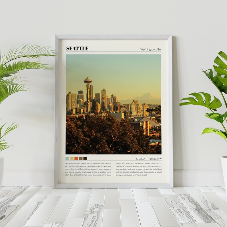 Seattle Print | Seattle Wall Art | Seattle Poster | Seattle Photo ...