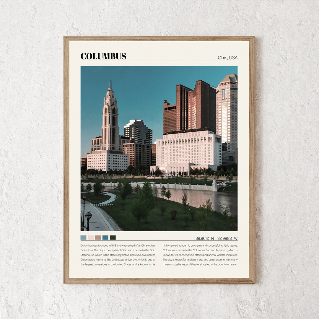 Columbus Print | Columbus Wall Art | Columbus Poster | Columbus Photo ...