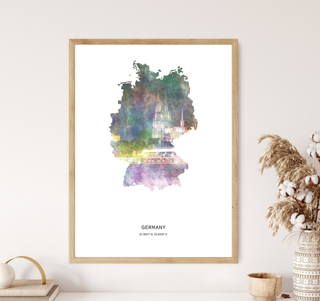 Germany Print | Germany Watercolor Print | Germany Canvas | Germany ...