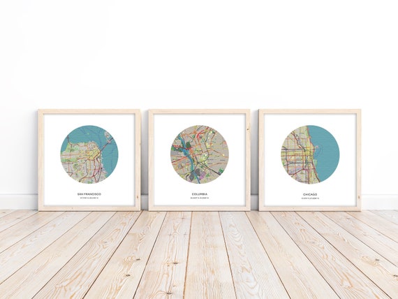 Personalized Map Print Custom Map Poster Personalized Map - Etsy
