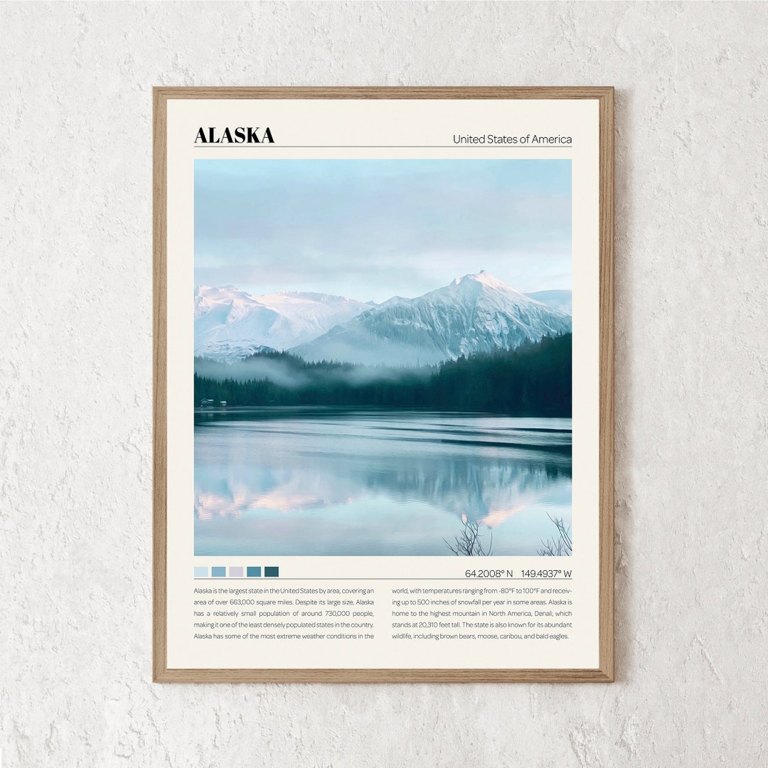 Alaska Print Alaska Wall Art Alaska Poster Alaska Photo Alaska Canvas ...