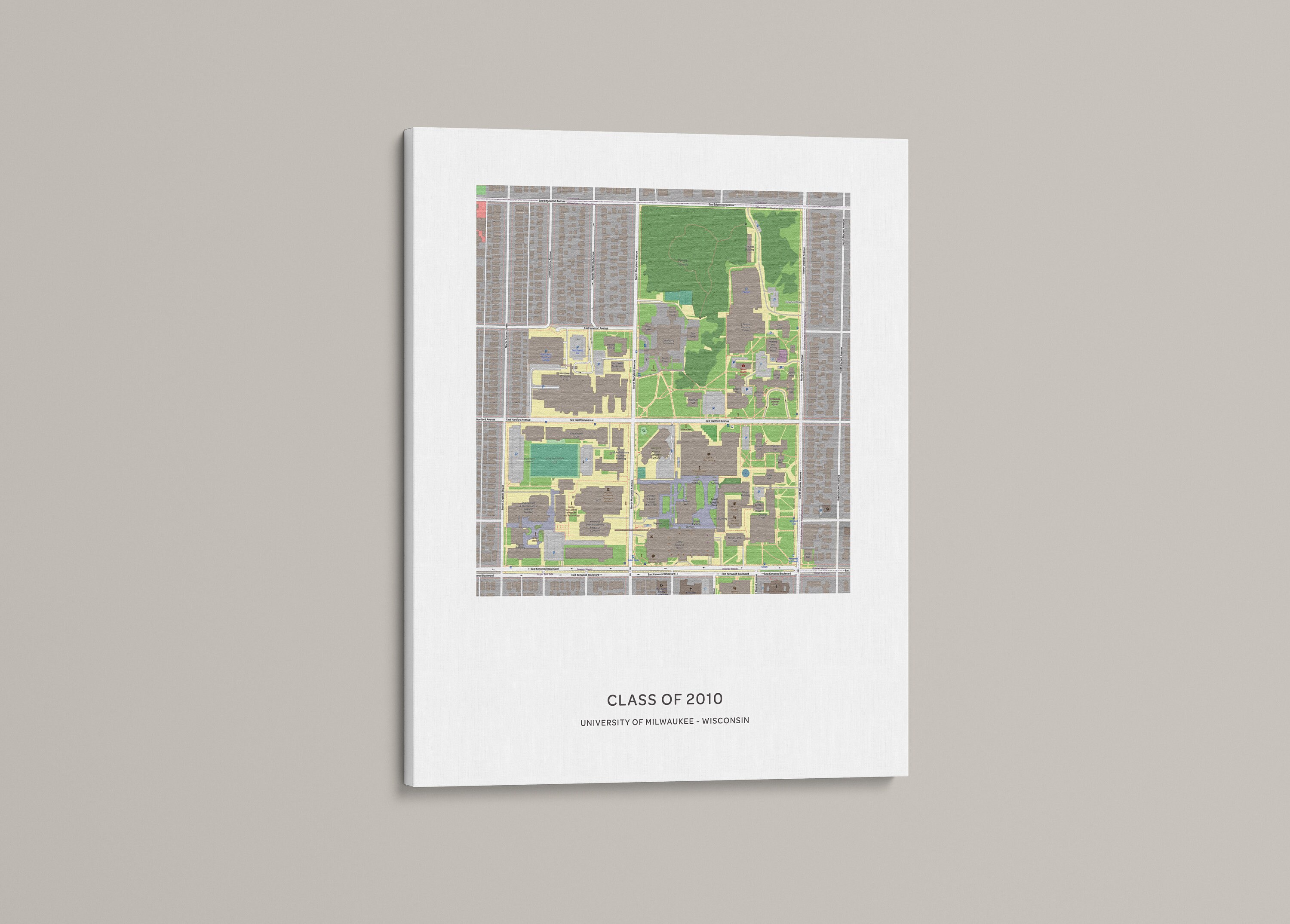 University College Map Print Personalized University Canvas - Etsy