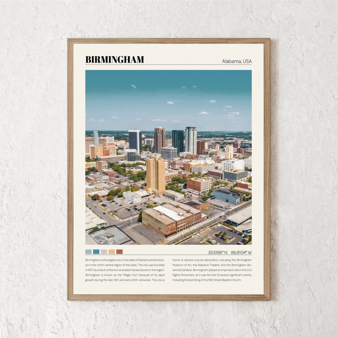 Birmingham Print | Birmingham Wall Art | Birmingham Poster | Birmingham ...