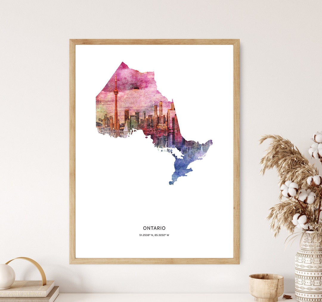 Ontario Print | Ontario Watercolor Print | Ontario Canvas | Ontario ...