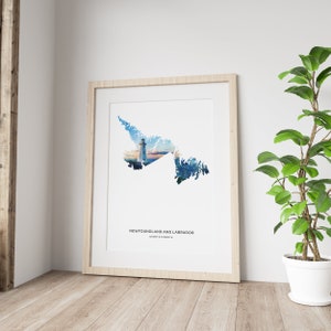 Newfoundland and Labrador Print | Newfoundland Watercolor ...