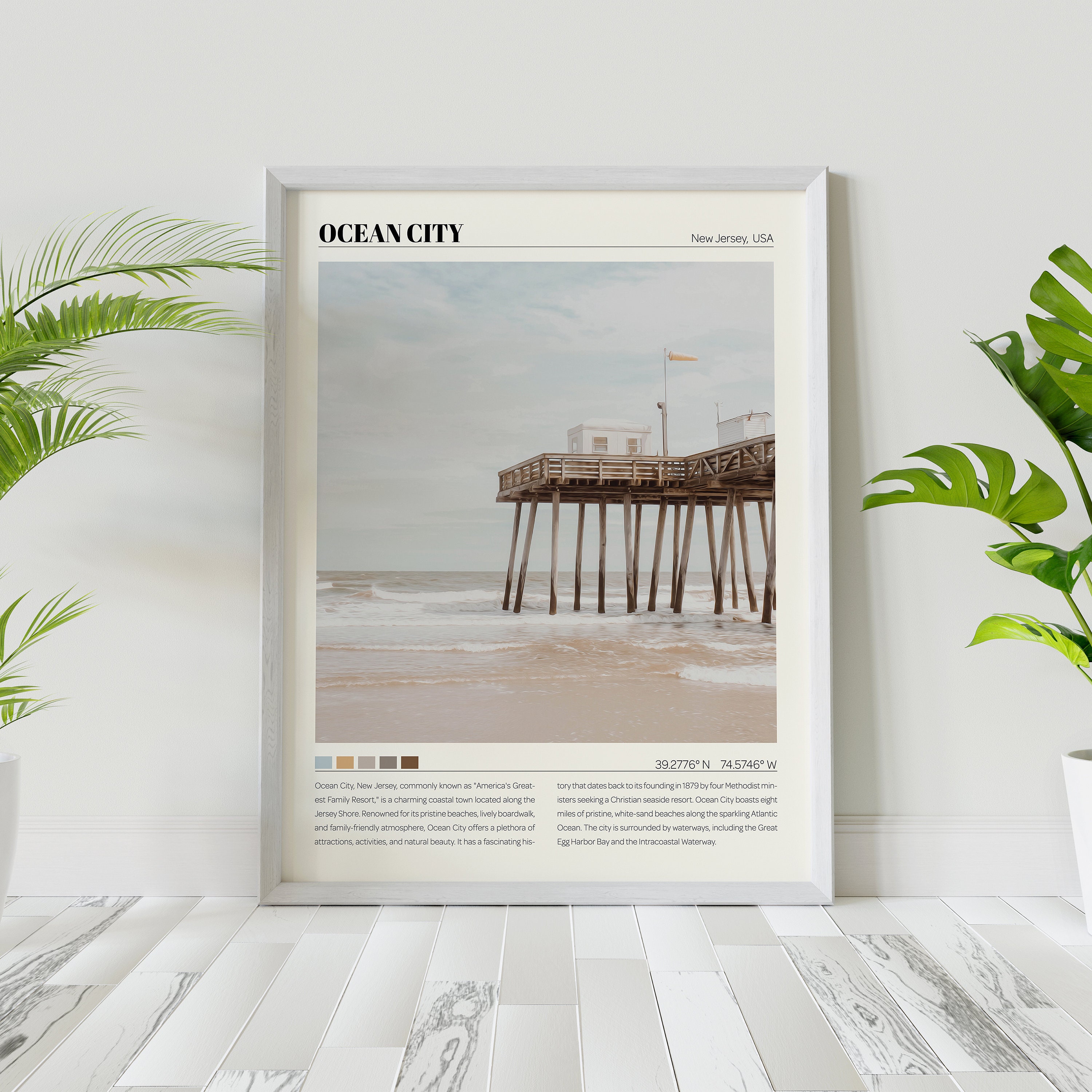 Ocean City Print | Ocean City Wall Art | Ocean City Poster | Ocean City ...