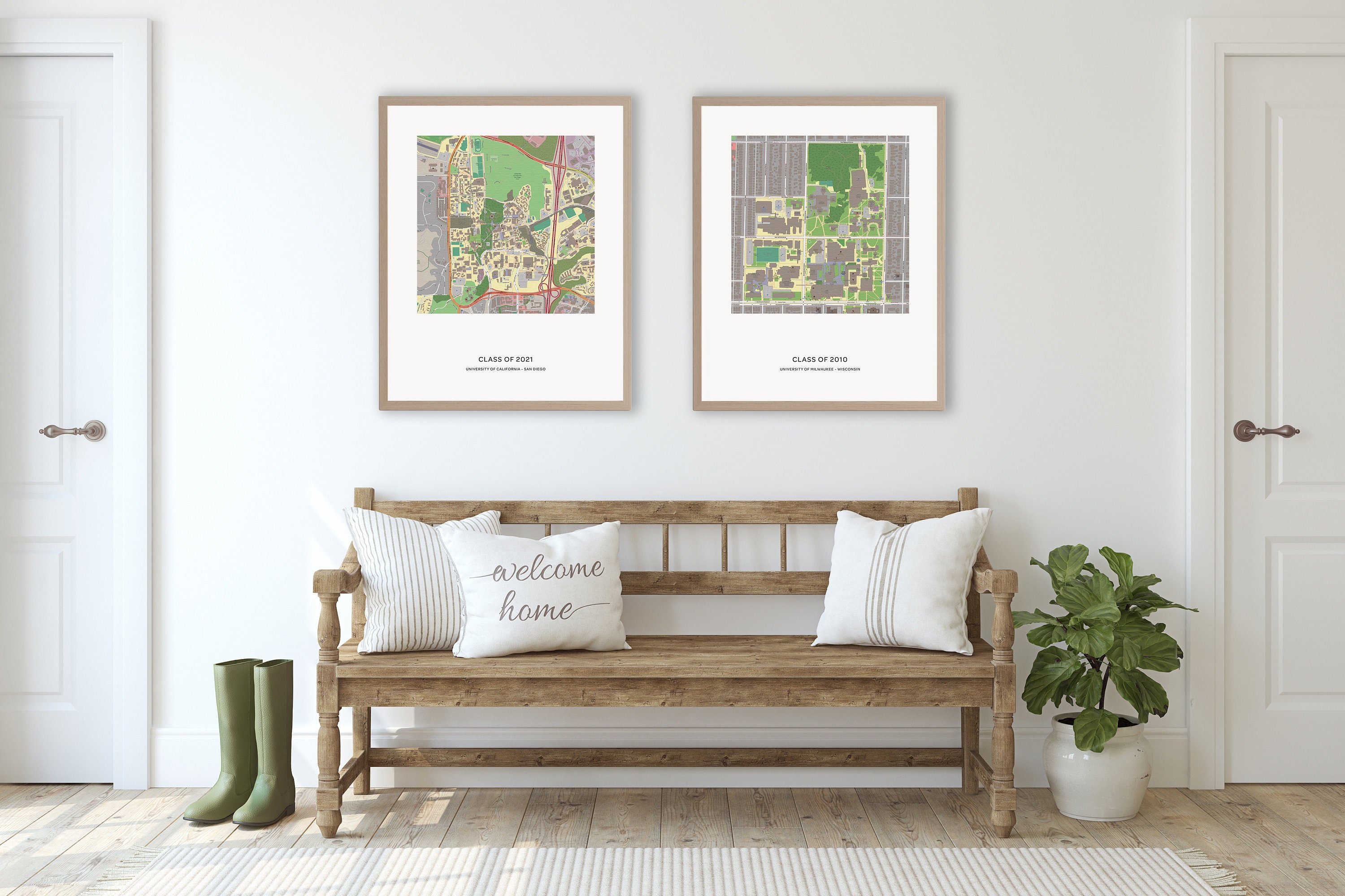 University College Map Print Personalized University Canvas - Etsy