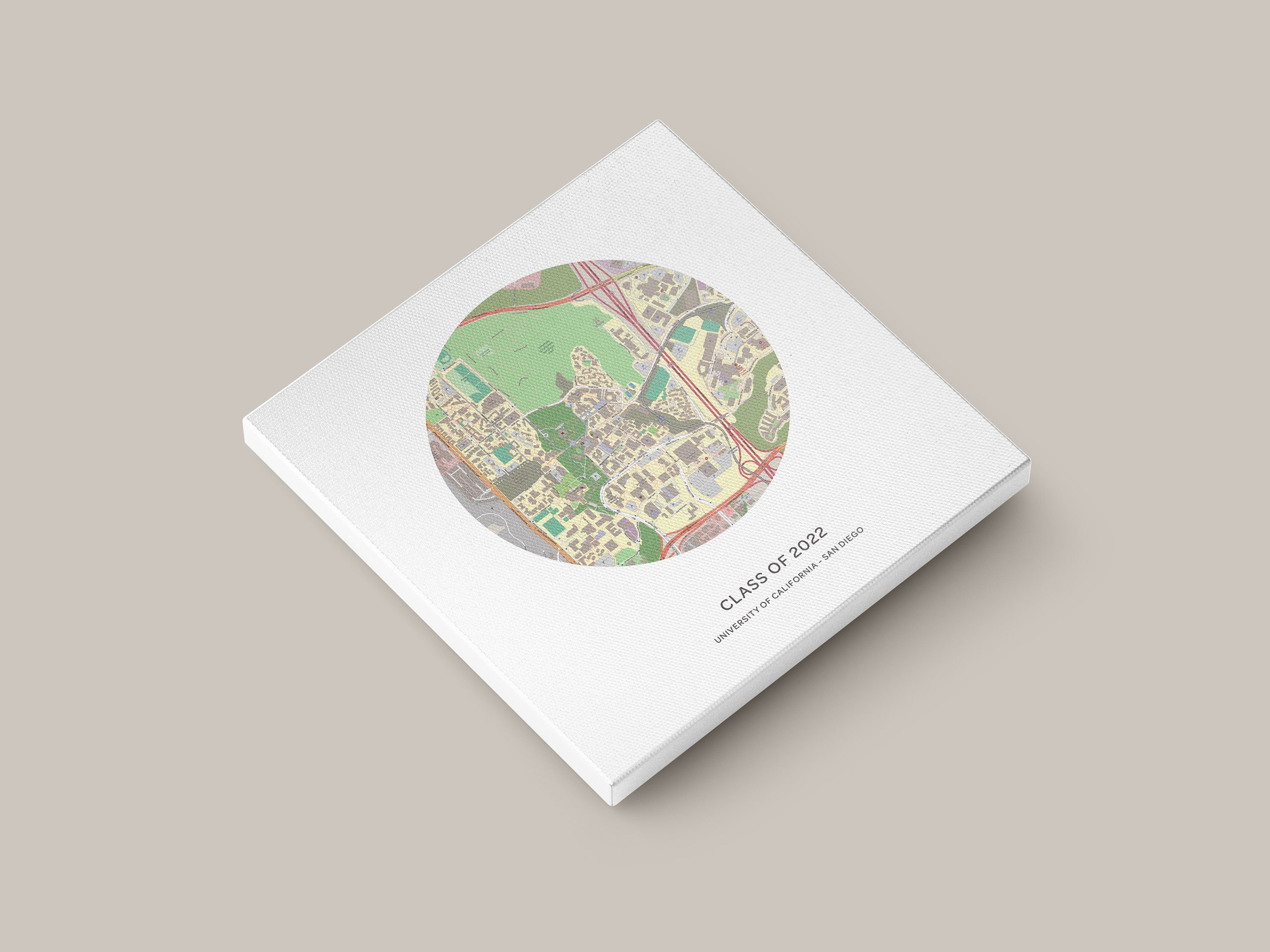 University College Map Print | Personalized University Canvas | Custom ...