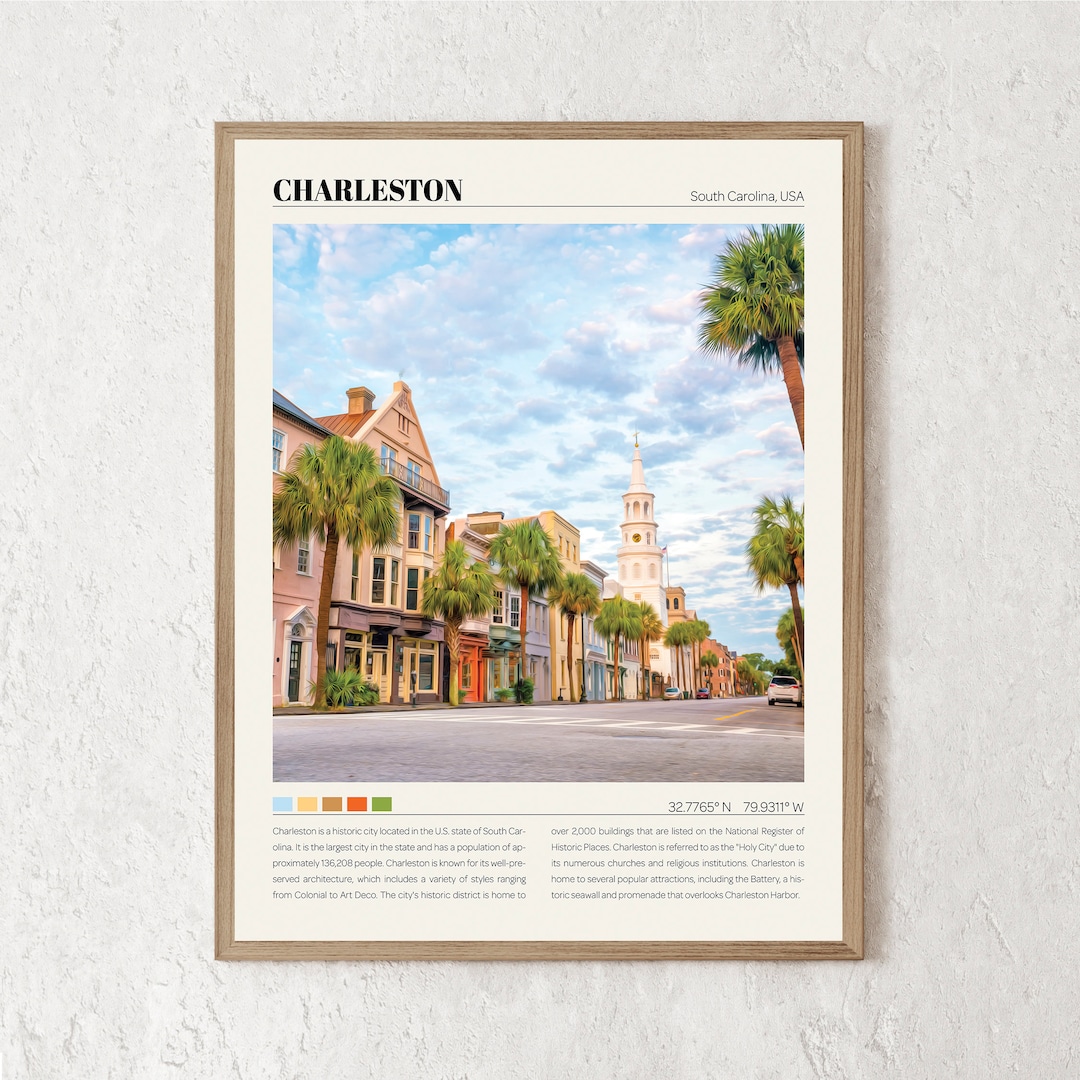 Charleston Print | Charleston Wall Art | Charleston Poster | Charleston ...