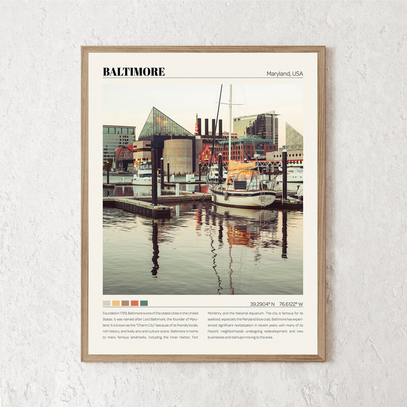 Baltimore Travel Poster - Etsy