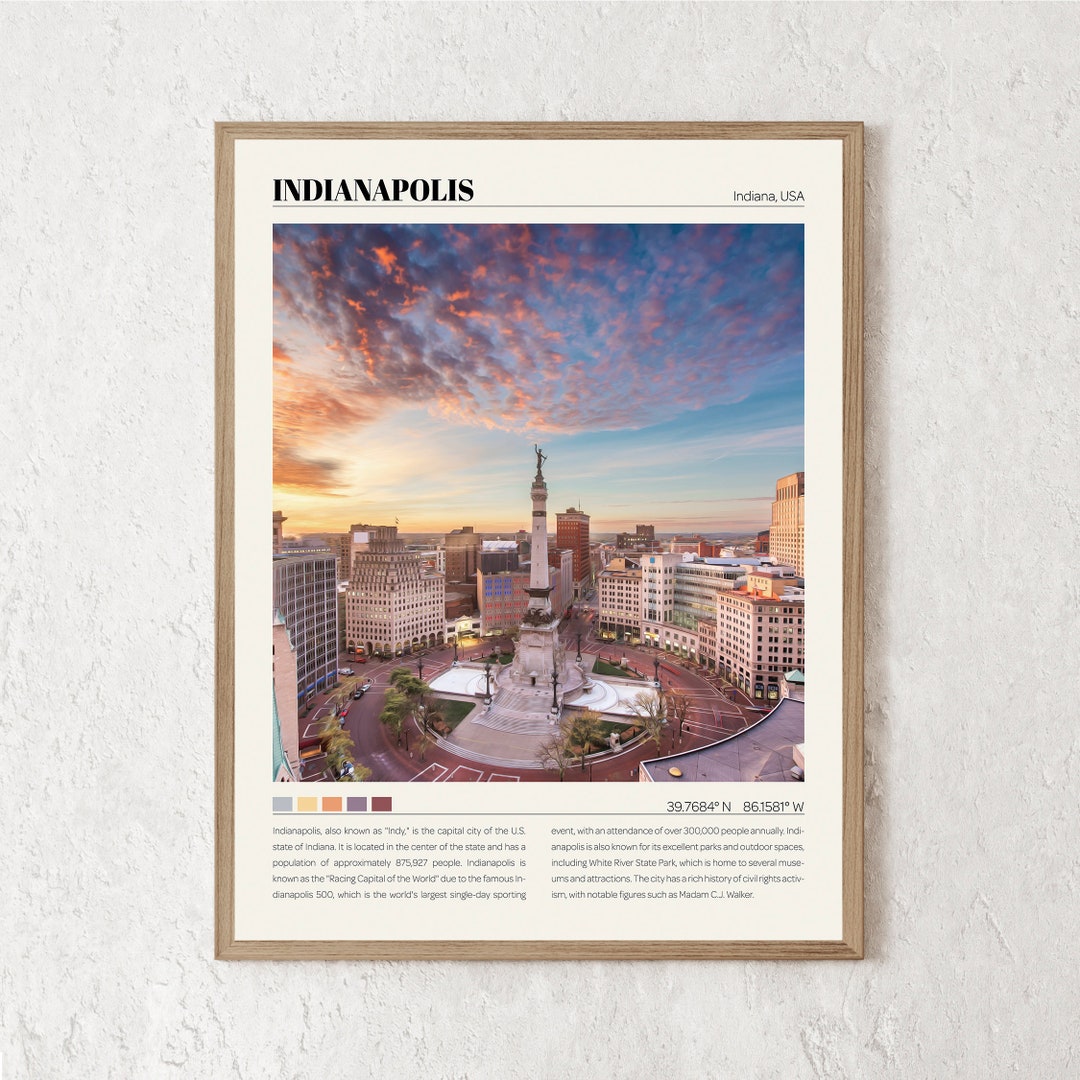 Indianapolis Print | Indianapolis Wall Art | Indianapolis Poster ...