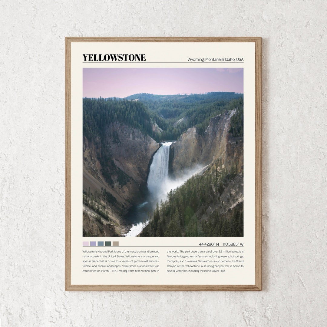 Yellowstone Print | Yellowstone Wall Art | Yellowstone National Park ...