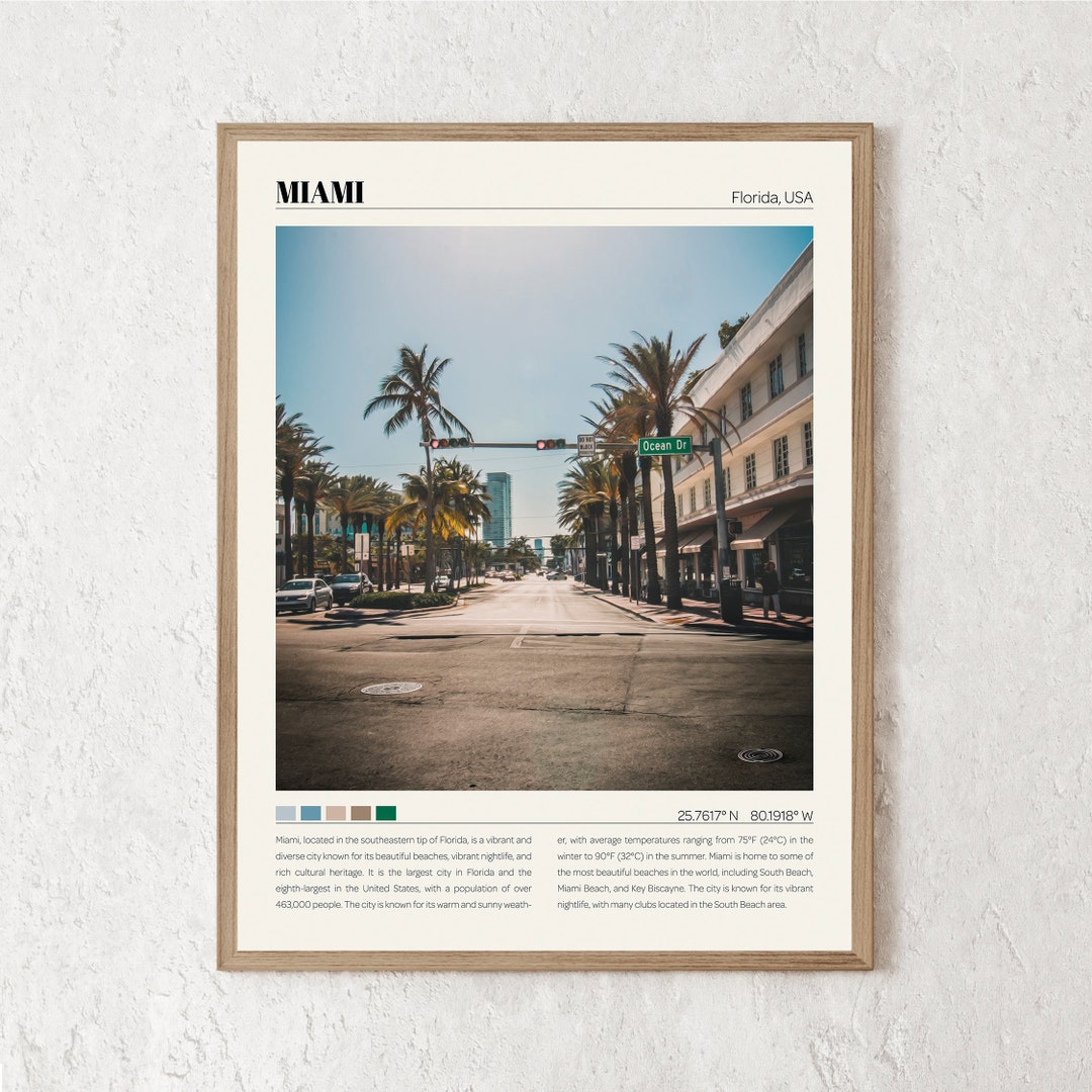 Miami Print | Miami Wall Art | Miami Poster | Miami Photo | Miami ...