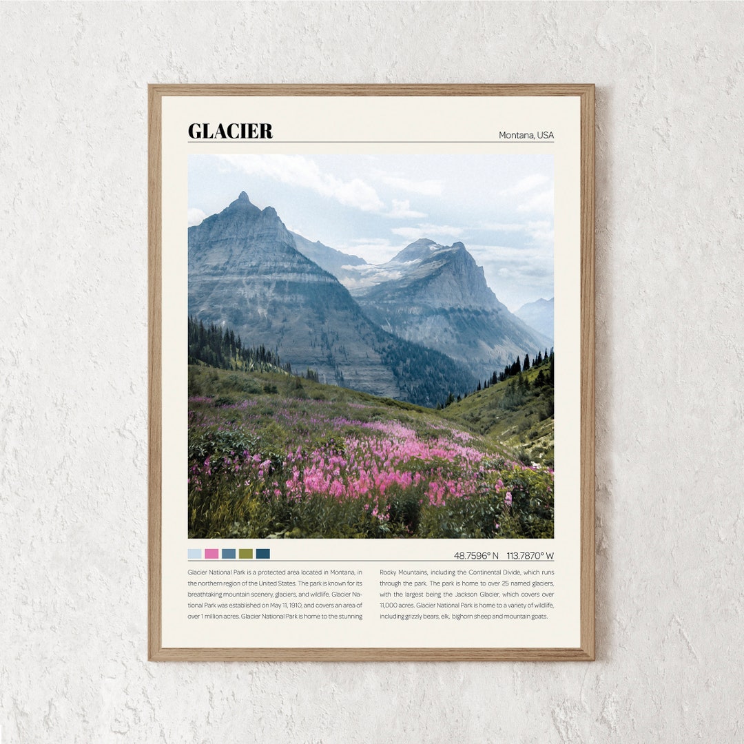 Glacier National Park Print | Glacier Wall Art | Glacier National Park ...