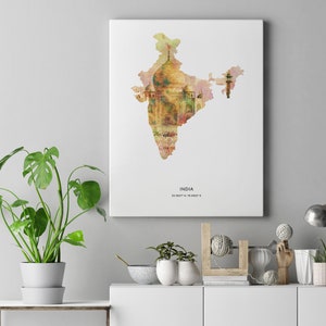 India Print | India Watercolor Print | India Canvas | India Poster ...