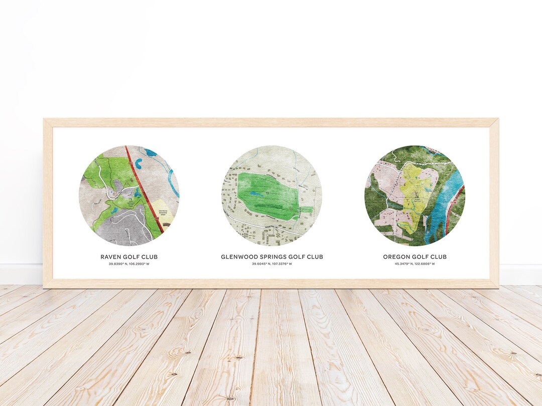 Custom Golf Map Print | Custom Golf Course Canvas | Custom Golf Club ...